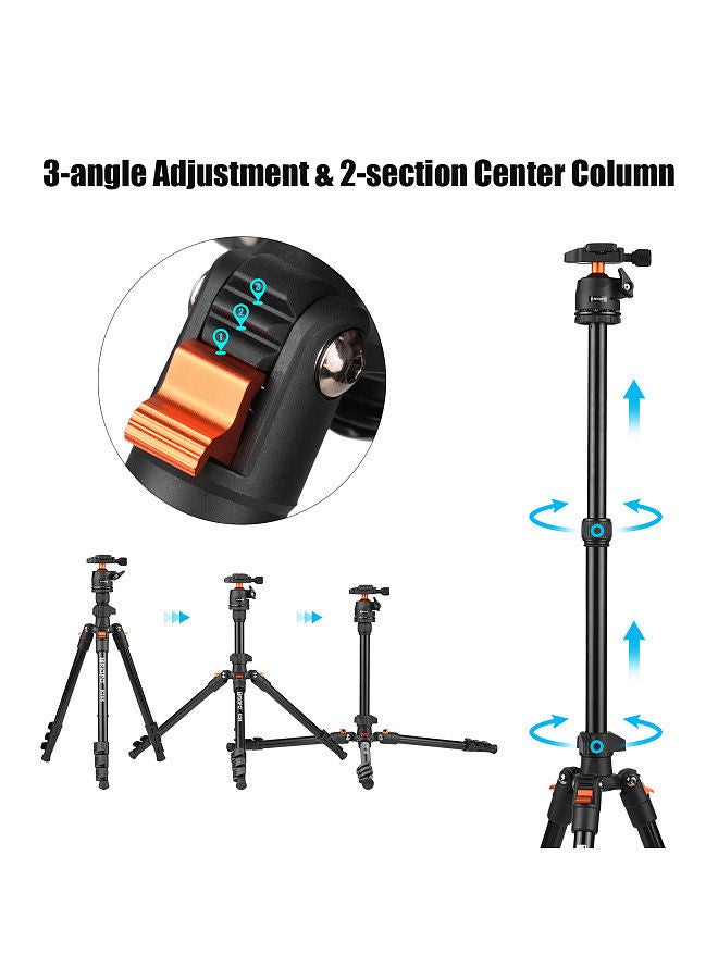 TRIOPO TRIOPO K268 Portable Photography Tripod Stand Aluminum Alloy 360°Panorama Ball Head 162cm ...