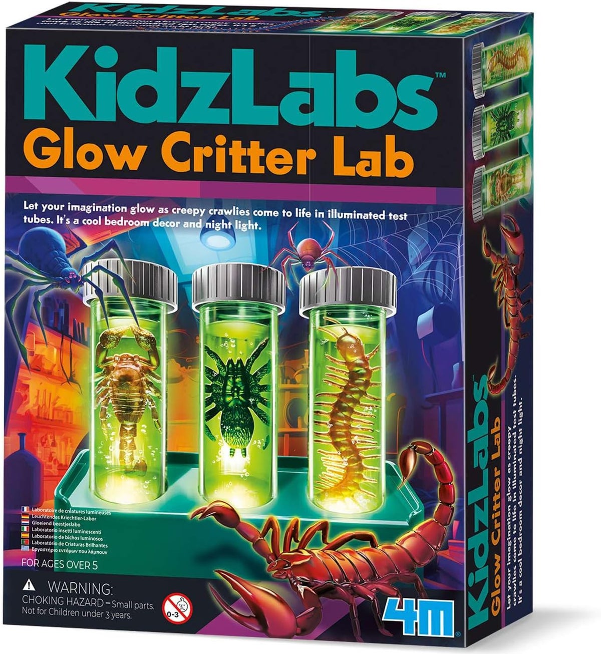 4m KidzLabs Glow Critter Lab, Creepy Crawlies Come to Life, Illuminated ...