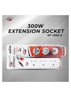 SAFETY Safety SF1353-5 Power Extension Socket 3 Sockets Extension Board ...