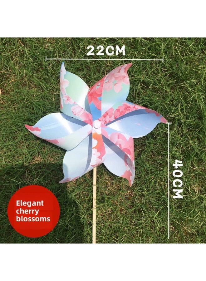 Generic Macaron Plastic Windmill Cherry Blossom Windmill Kindergarten ...