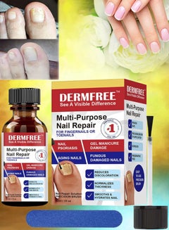 DERMFREE Nail Repair Multi Purpose Fungus Treatment Toenail Fingernail ...