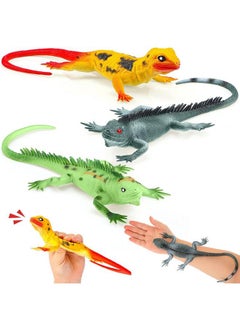 Skylety 13.5 Inch Lizard Toy With Sound Colorful Plastic Fake Big ...