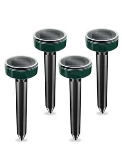 SYOSI Solar Mole Repellent Ultrasonic 4Pcs Gopher Mole Stopper Solar ...