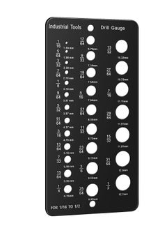 Excefore Drill Bit Gauge 1/16 Inch to 1/2 Inch, Screw Size and Thread ...