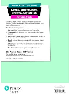 Pearson REVISE BTEC Tech Award Digital Information Technology 2022 ...