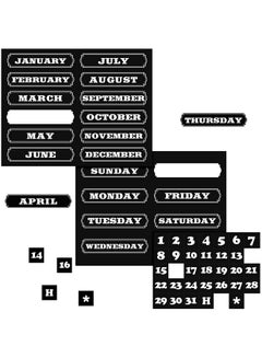Flutesan Months Of The Year Die-Cut Magnets With Chalkboard Days Of The ...