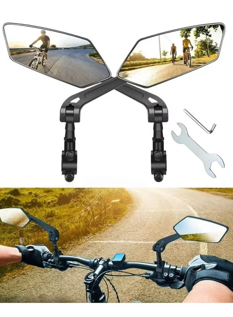 Dominy Bike Mirrors,Bicycle Rearview Mirror HD 360 Rotation Adjustment ...