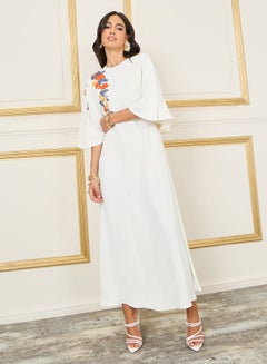 Styli Floral Embroidered A-Line Maxi Dress KSA | Riyadh, Jeddah