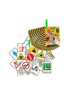 SYOSI 50pcs Educational Board Cards, Traffic Signs Game Kids Learning ...