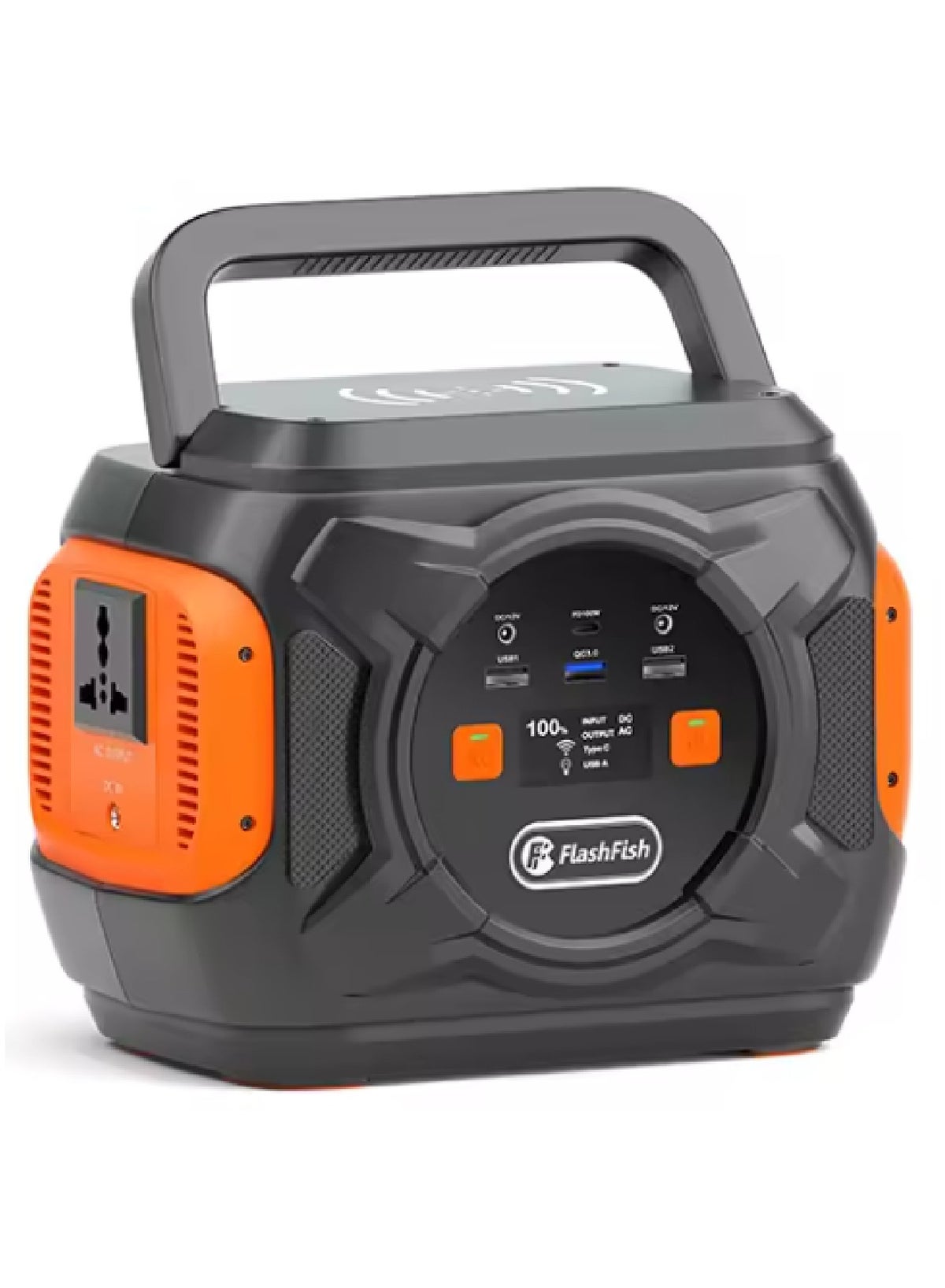 FlashFish Portable Power Station 292Wh Solar Generator 320W 80000mAh With AC DC 100W USB C ...