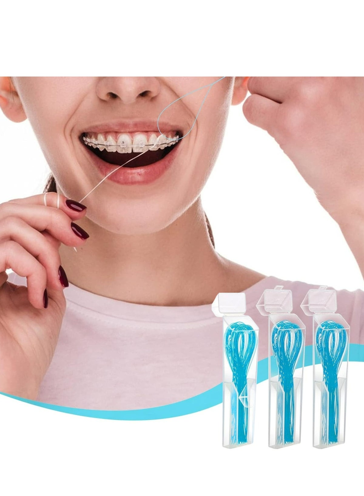 Generic 105 Count Dental Floss Threader for Bridges 3 Pack Floss ...