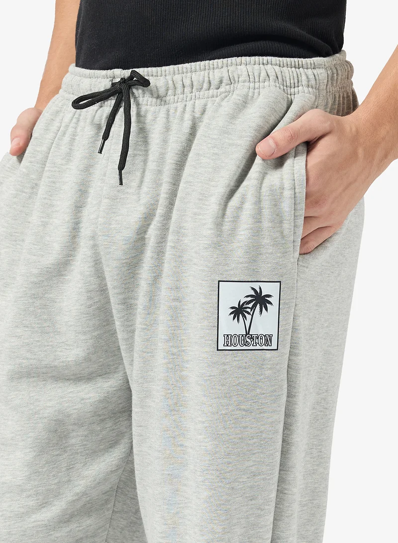 Seventy Five Basics Logo Design Relaxed Joggers for Men | Best Price Kuwait