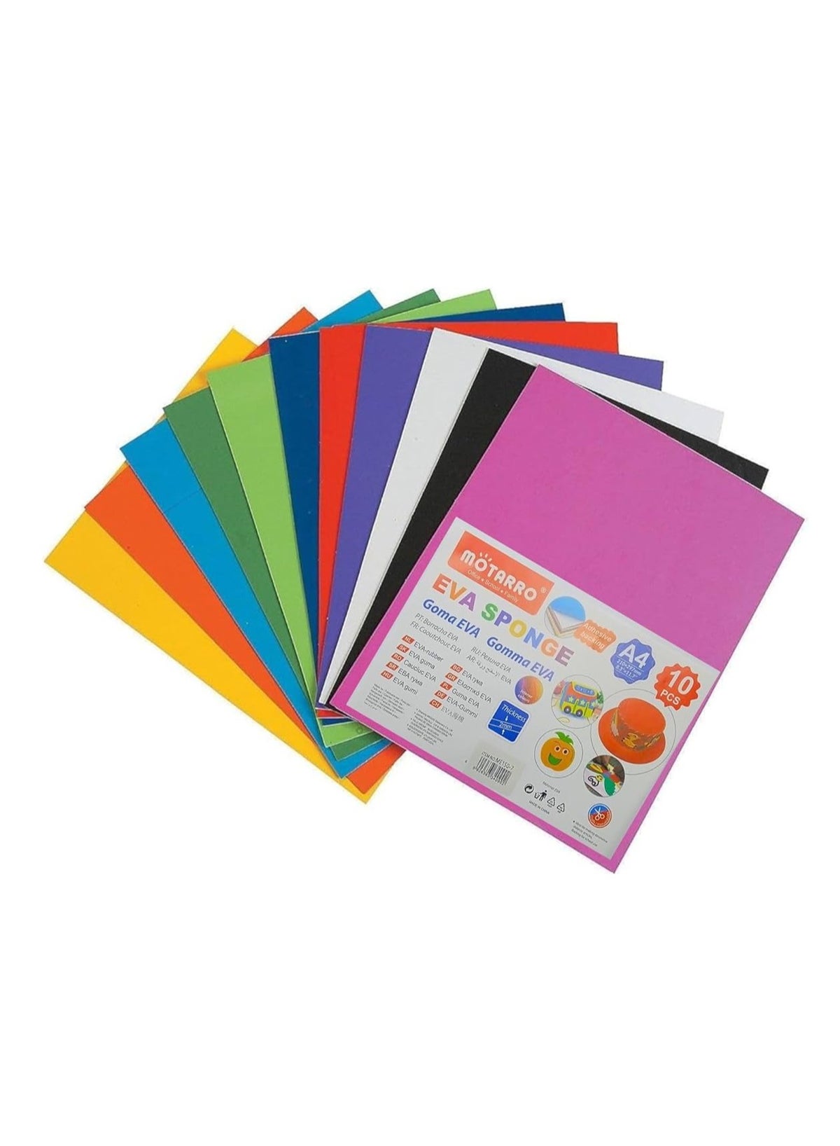 MOTARRO A4 Self Adhesive Craft Foam Sheets EVA Foam Sheets Sticky Foam ...