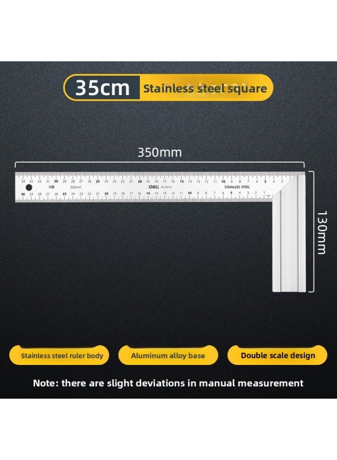 Generic Powerful Tool Steel Angle Ruler Right Angle Ruler Double Scale ...