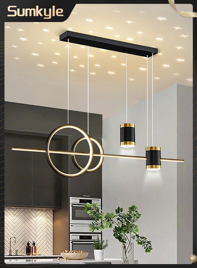 Sumkyle LED Modern Wave Shape Pendant Light 45W Dimmable Chandelier ...