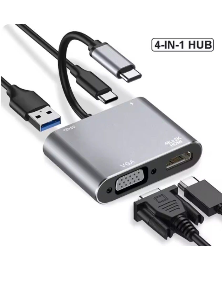 Generic USB C To HDMI-compatible VGA Type-C Digital AV Multiport ...