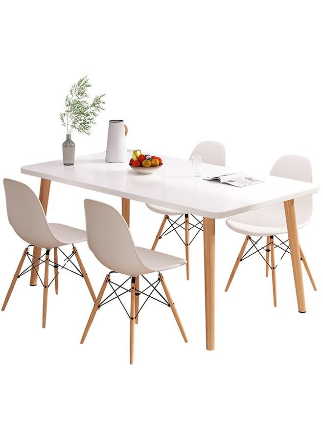 CityRiya-Long Dining Table White Kitchen Table Modern Breakfast Table ...