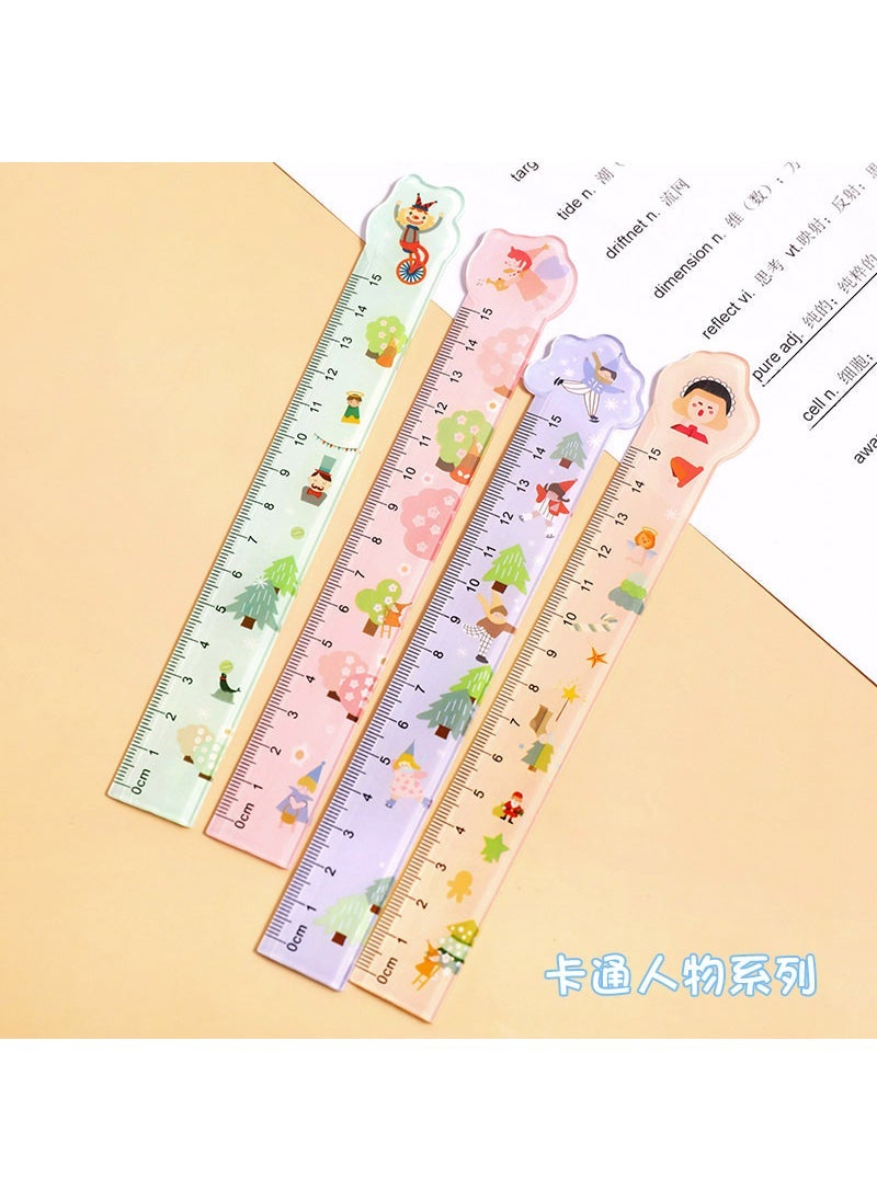 Generic Cartoon Unique Ruler 15cm Student Art Measure Circus Series ...