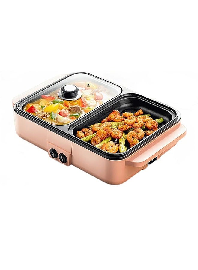 Generic Hot Pot with Grill,2 in 1 Indoor Non-Stick Electric Hot Pot and ...