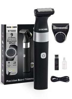 DOSCHER Hybrid Electric Beard Trimmer and Shaver with 9-Length Settings ...