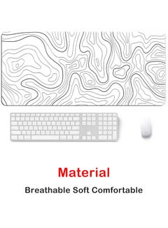 LESHP Gaming Laptop Mouse Pad Topographic Gaming Mouse Pad Big Desk ...