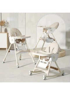 Kidilo 2-in-1 Foldable Baby High Chair & Rocking Chair - Adjustable ...