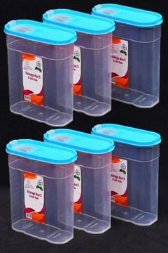 Tiesa Home 6 Pieces Plastic 5 Liter Food Storage Container Box Set with ...