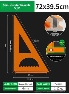 Generic Bakelite Triangle Ruler Woodworking Right-angle Ruler High ...