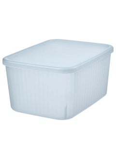 Generic Storage box with lid, transparent grey-blue, 18x24x12 cm/3.5 l ...