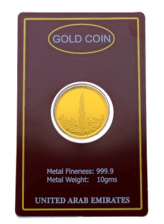 FK Jewellers 10g Gold Coin with Burj Khalifa & UAE Heritage Building ...