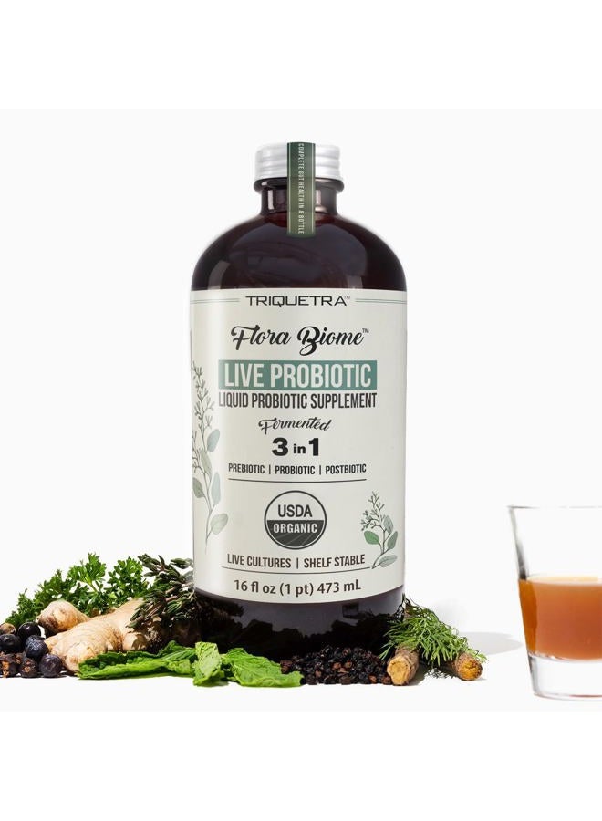 Triquetra Health Flora Biome - Live Probiotic, Prebiotic, & Postbiotic ...