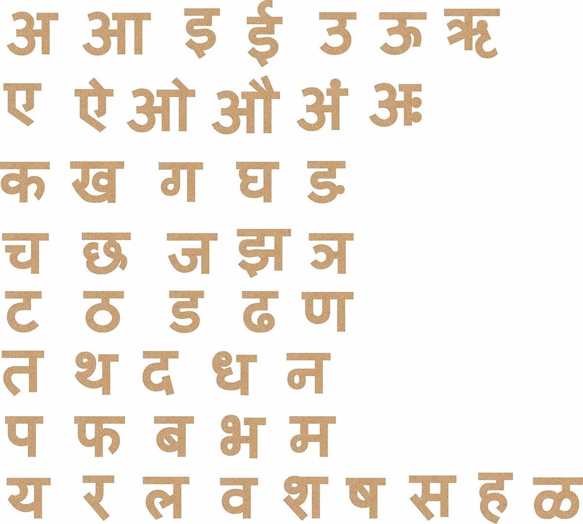 Cryo Craft Plain Laser Cut Wooden Hindi Alphabets/Letters, Child | Best ...