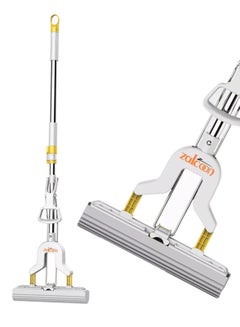 Zalcoon ZALCON PVA Folding Sponge Mop, Self Squeeze Super Absorbent PVA ...