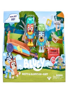 تسوق BLUEY وBluey Vehicle and Figures Pack, Rusty & Bluey's Go-Kart, 2. ...