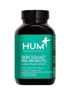 HUM Skin Squad Pre+Probiotic Nurtures The Gut And Skin - 60 Vegan ...