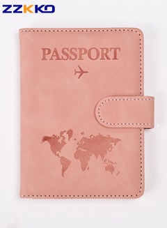 ZZKKO New Antimagnetic RFID Pink Passport Holder PU Multifunctional ...