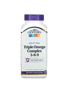 21st CENTURY Triple Omega Complex 3-6-9 90 Enteric Coated Softgels KSA ...