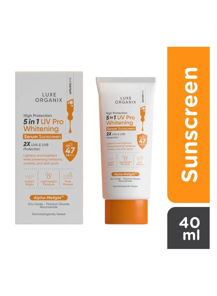 LUXE ORGANIX luxe organix 5in1 uv pro whitening serum sunscreen 40ml ...