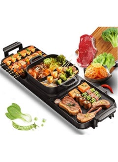 GGEROU Korean Hot Pot Grill Combo,Electric Shabu Shabu Hot Pot Grill ...
