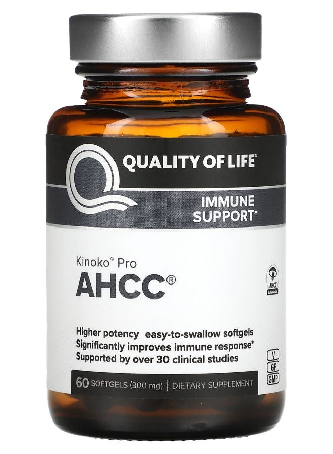 Quality of Life Kinoko Pro AHCC 300 mg 60 Softgels | Best Price UAE ...