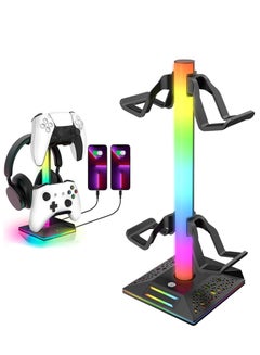XICEN Gaming Controller Holder, Headphone Stand With 2 USB Port and 1 ...
