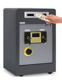 Rubik Large Safe Box with Cash Drop Slot, With Key and Digital Lock for ...