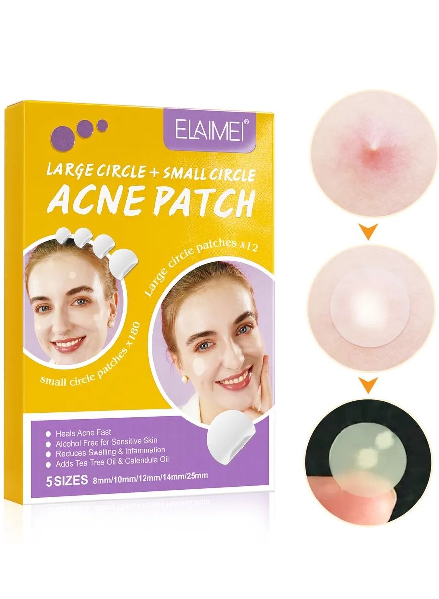 Elaimei 192 Pieces Acne Patches Cute Pimple Patches Pain and Scar Free ...