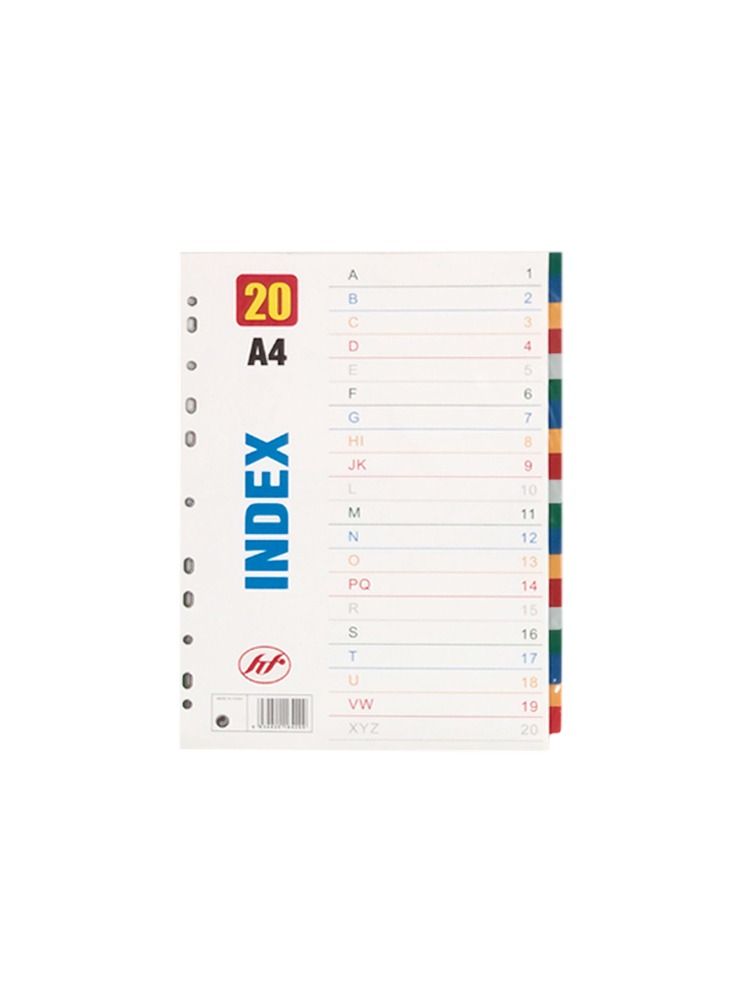 Generic 20 pages A4 Binder Index Dividers Plastic Page Dividers | Best ...
