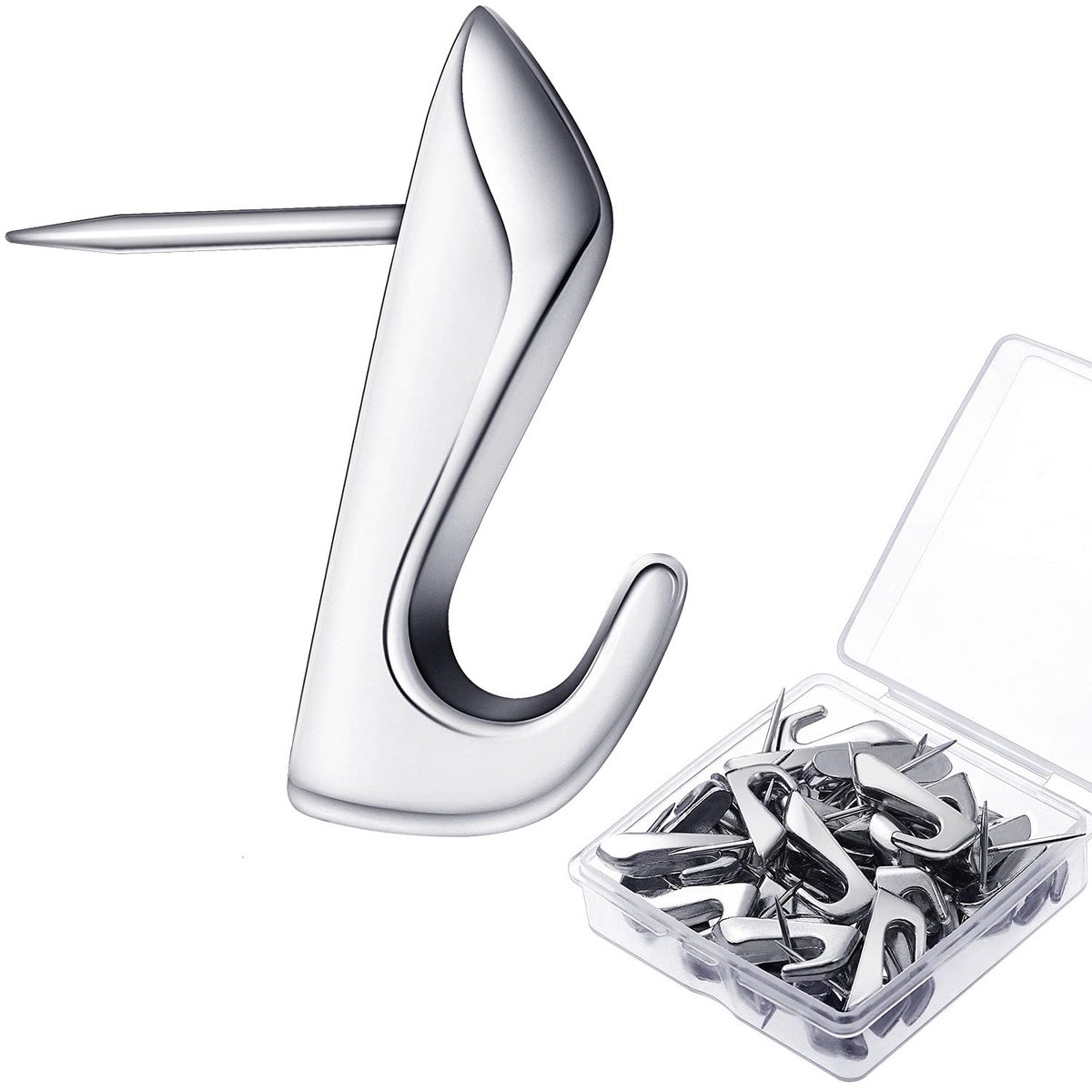 Hotop Hotop 15 Pieces 20 Lbs Pin Hooks Push pin Hangers Metal Hooks ...