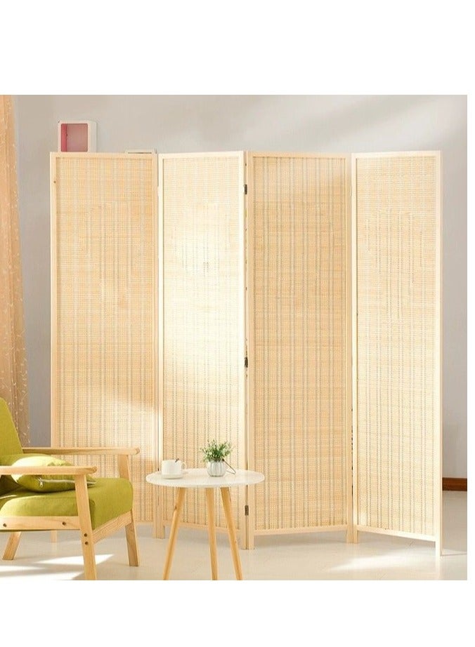 Living Foldable partition room divider, 4 panels, beige | Best Price ...