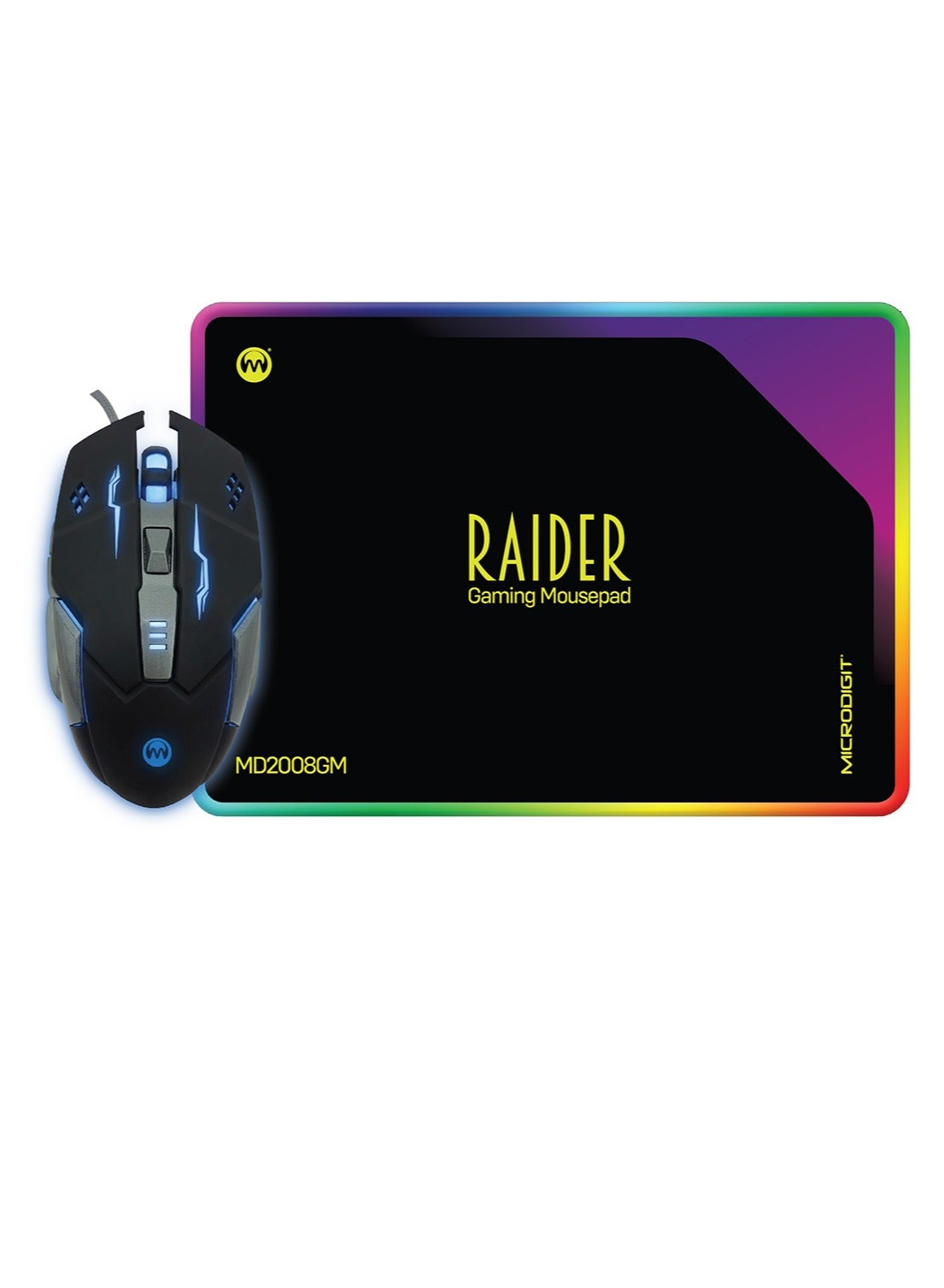 Microdigit RAIDER RGB Gaming Mouse with Mouse Pad Combo | Best Price ...
