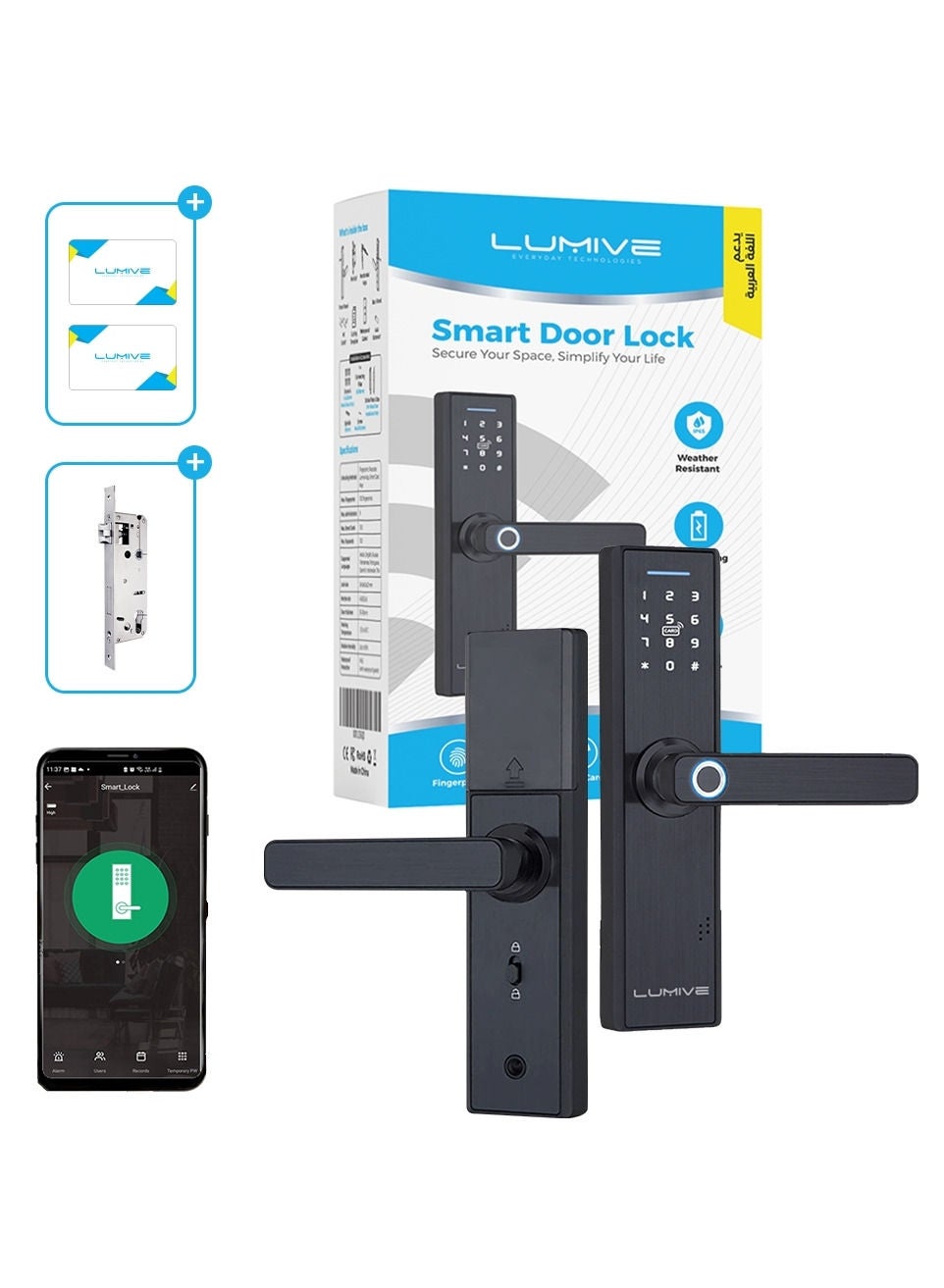 LUMIVE Lumive smart Door Lock ,Fingerprint Door Lock WiFi App Smart ...