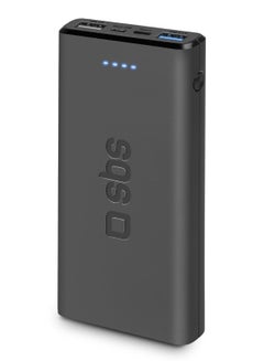 SBS Power Bank 10,000 mAh 2 USB 2.1 A, black color Charge Three Devices ...