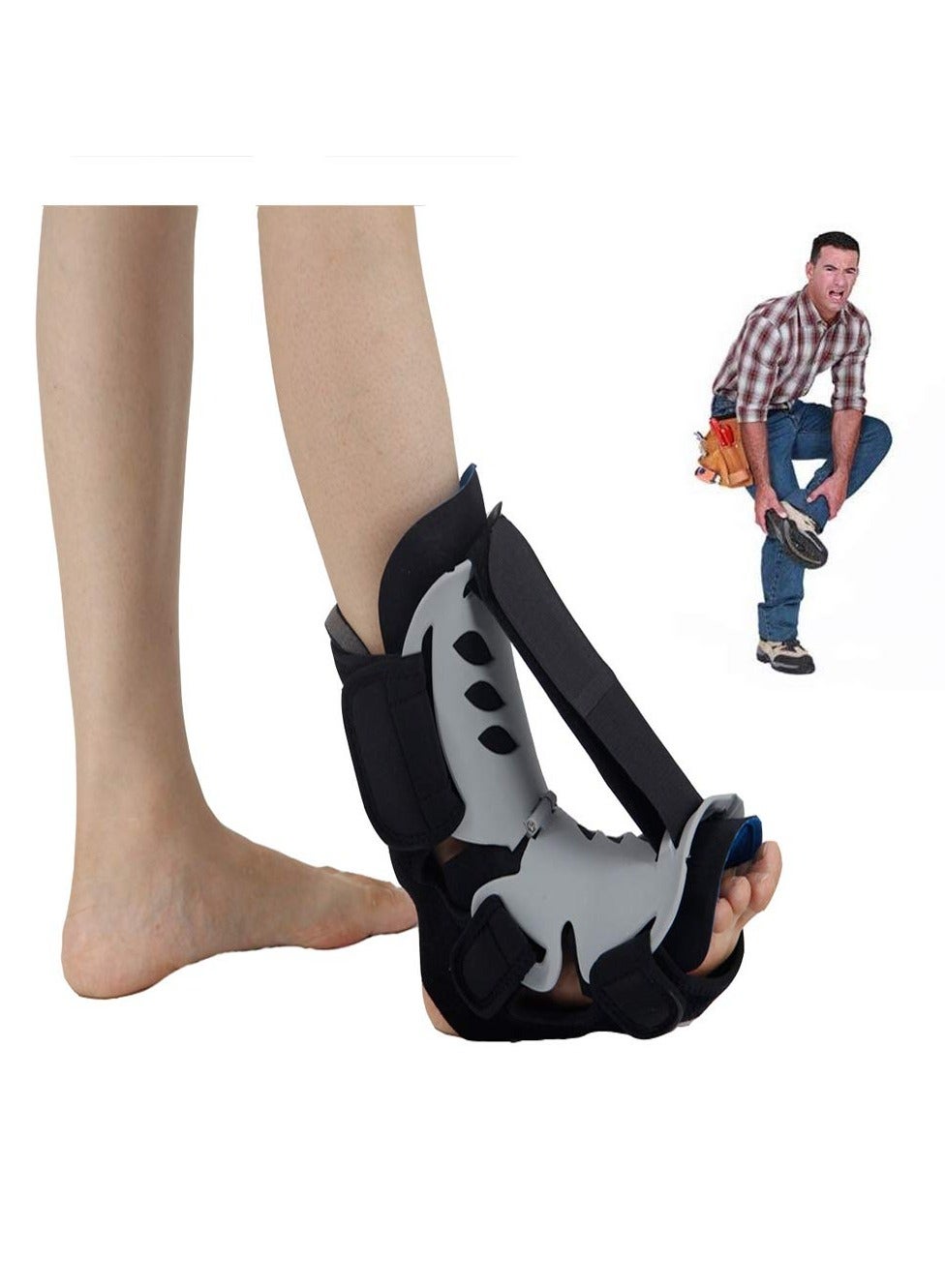 Excefore Plantar Fasciitis Orthosis Night Splint Knee Brace Ankle Brace ...